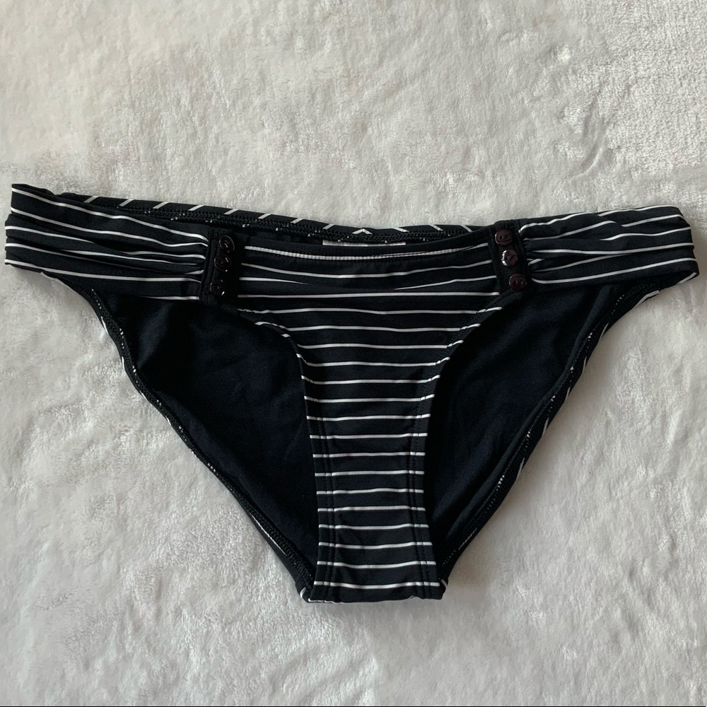 New Robin Piccone Stripe Bikini Bottoms - Gem
